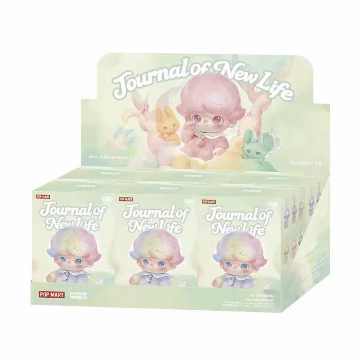 POPMART DIMOO Newborn Diary Series Vinyl Plush Keychain Blind Box Tren ...